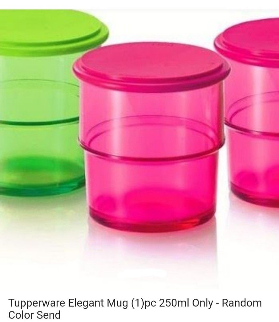 Tupperware Elegant Tumbler 250ml with seal, Furniture & Home Living ...