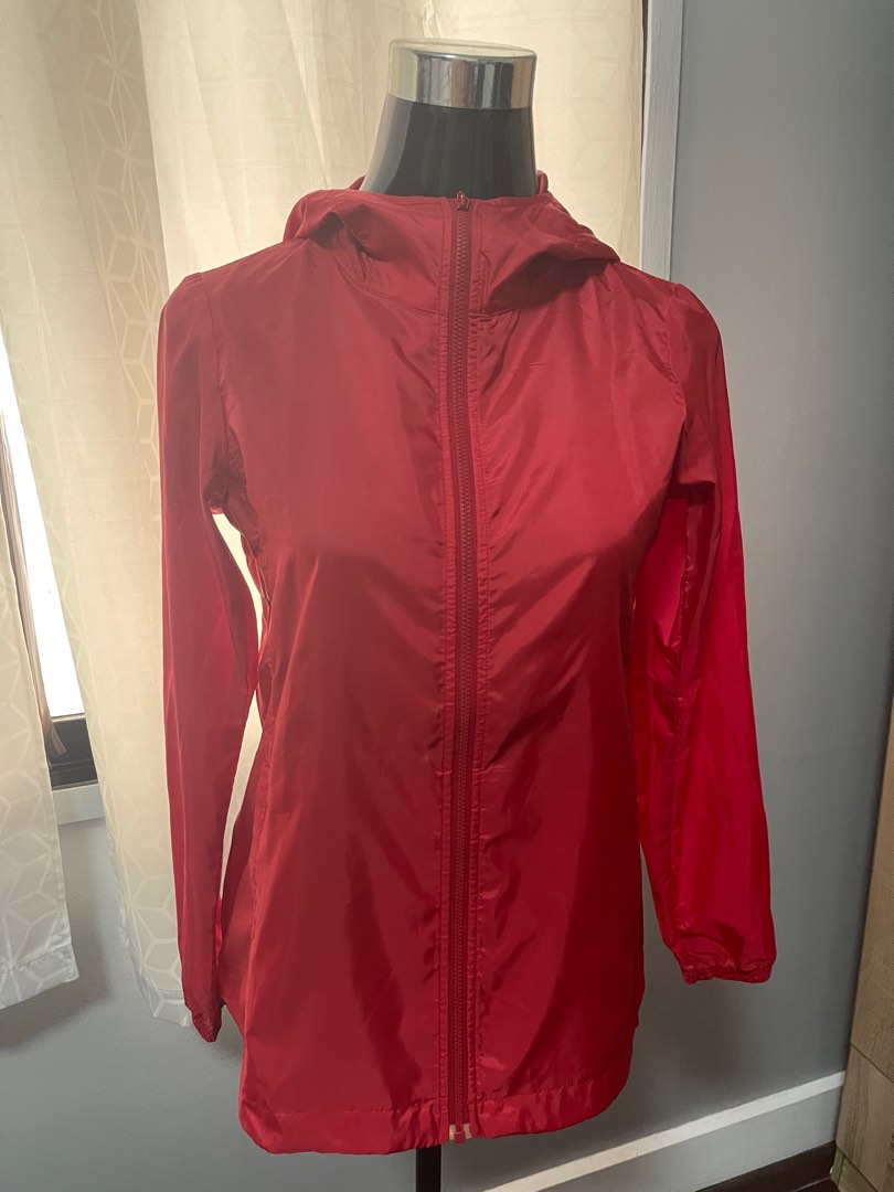 Uniqlo Red Parka Jacket on Carousell