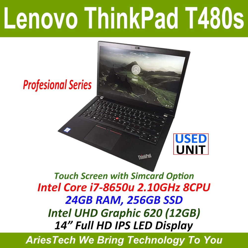 Used Lenovo Thinkpad T S Touch Screen Laptop Intel Core I At Aries Technology Seremban