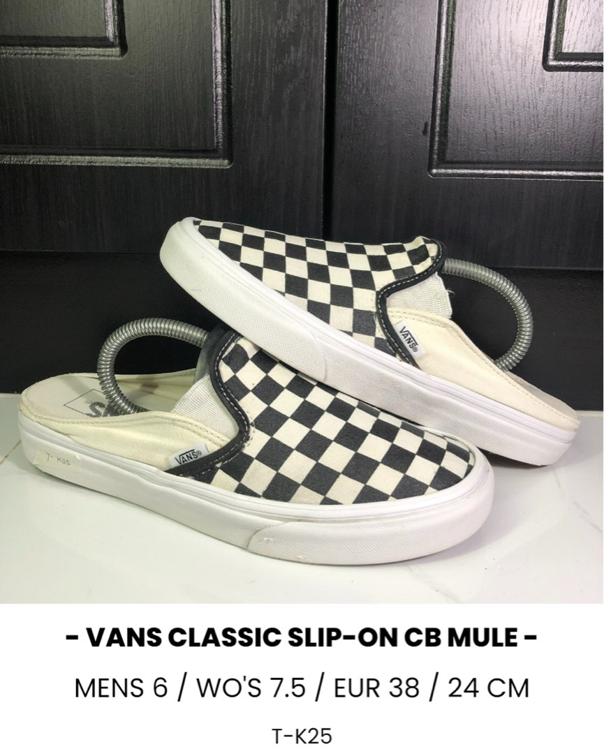VANS CLASSIC SLIP-ON CB MULE on Carousell