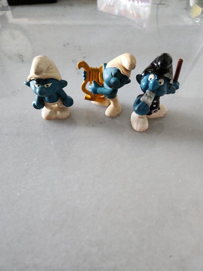 Vintage antique smurfs figures, Hobbies & Toys, Toys & Games on Carousell