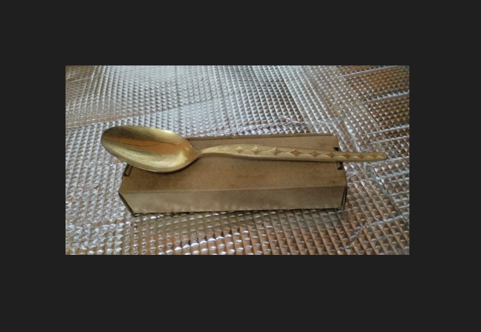 Vintage Dinner Spoon (Gold) 1970s - Long- AHT1476 (7 Pieces), Furniture ...
