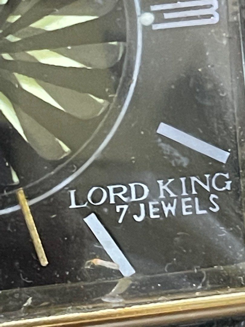 Vintage Lord King Mechanical Travel Clock 7 Jewels Psychedelic Face ...