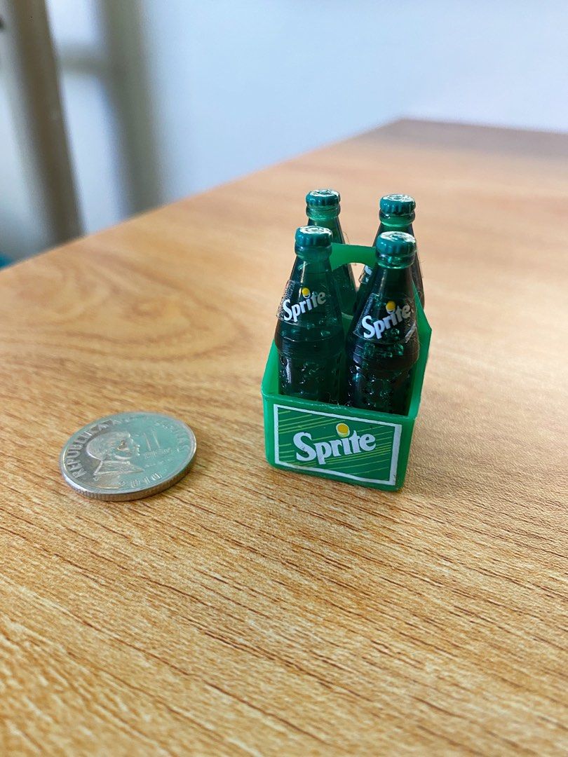 (Vintage) Sprite - Miniature Bottle 4-pack Softdrink Crate - Magnet on ...