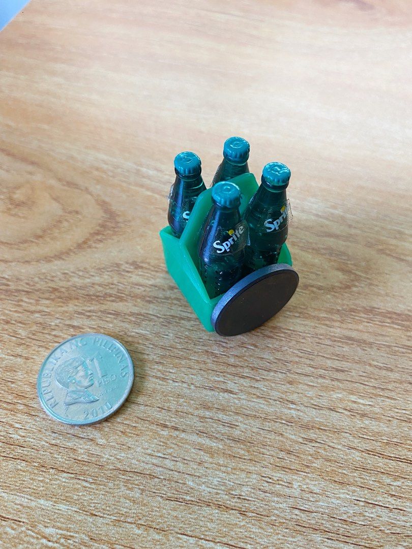 (Vintage) Sprite - Miniature Bottle 4-pack Softdrink Crate - Magnet on ...