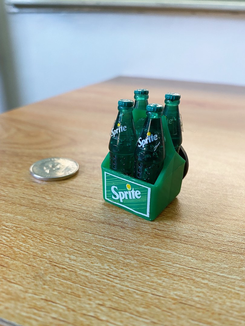 (Vintage) Sprite - Miniature Bottle 4-pack Softdrink Crate - Magnet on ...