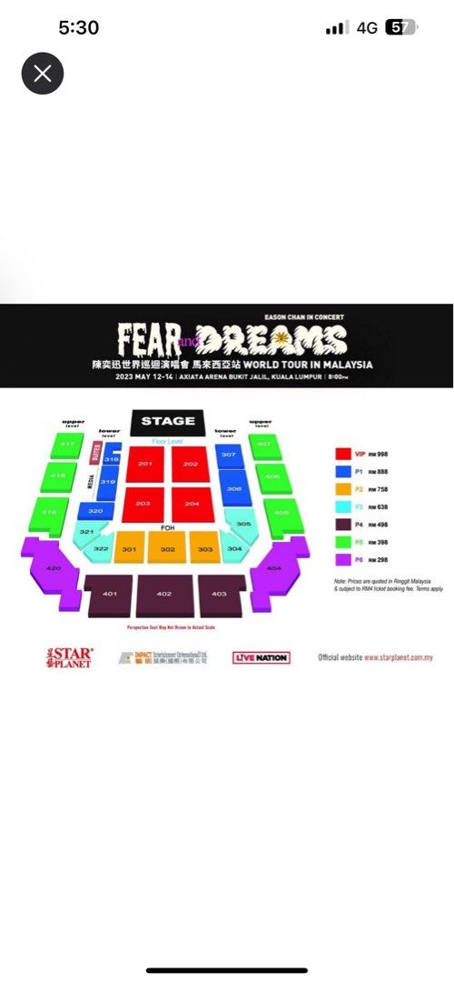 Vip section 204, Tickets & Vouchers, Event Tickets on Carousell