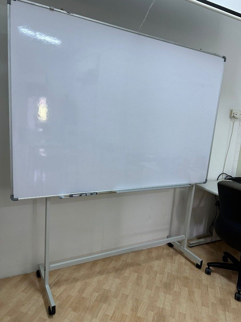 LARGE 180x120cm Projector Whiteboard Standing White Board w wheels ...