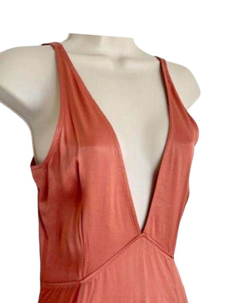 Zara Rust Orange Satin Slip Dress on Carousell