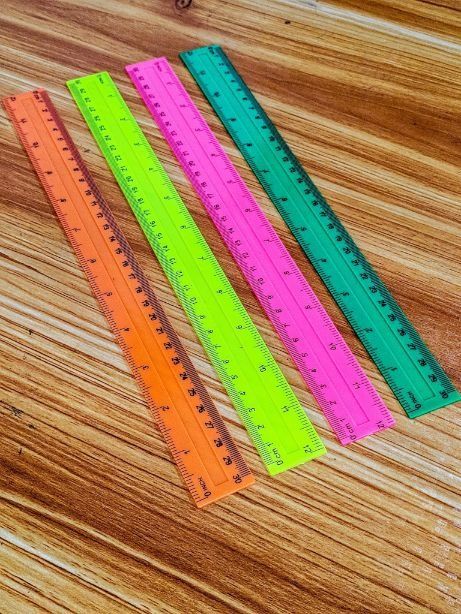 12-Inch Ruler Soft/Hard Clear/Neon/Wood Measuring Tool School Supply on ...