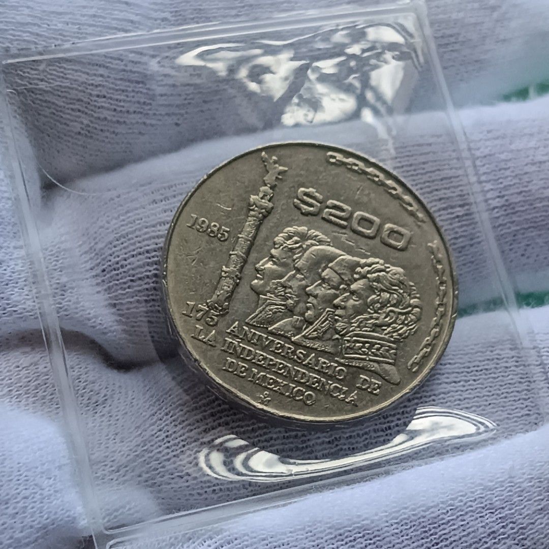 1985 Mexico 200 Pesos - The Monument of Independence, Hobbies & Toys ...