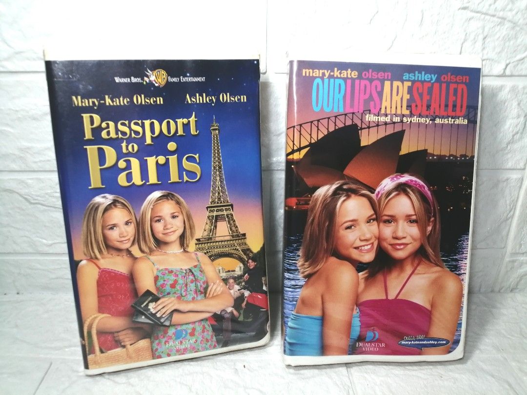 1999 / 2000 Mary-Kate & Ashley Olsen VHS Tapes Movies Films Passport to Paris and Our Lips Are ...