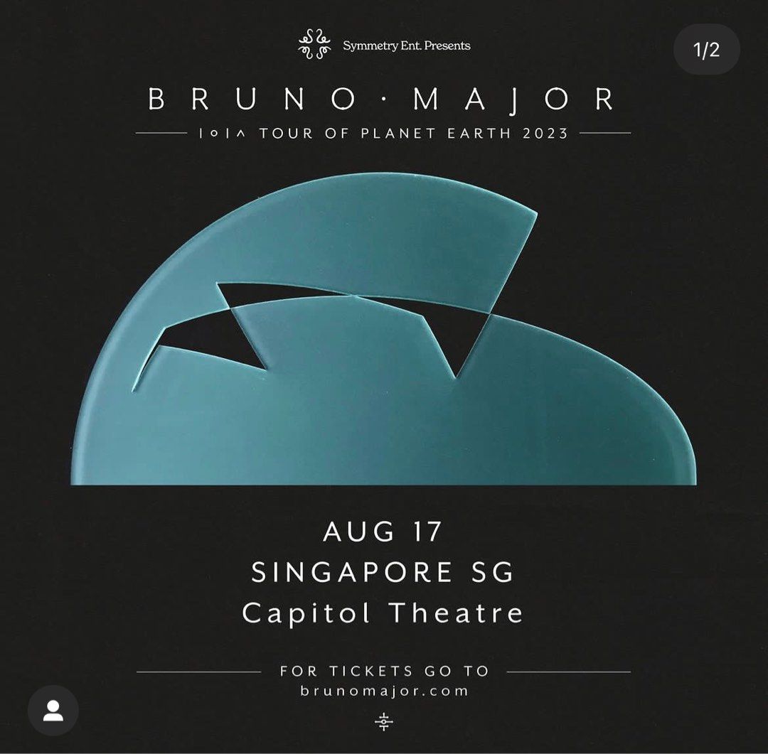 2x Bruno Major Tickets Cat A Standing Pit, Tickets & Vouchers, Event ...