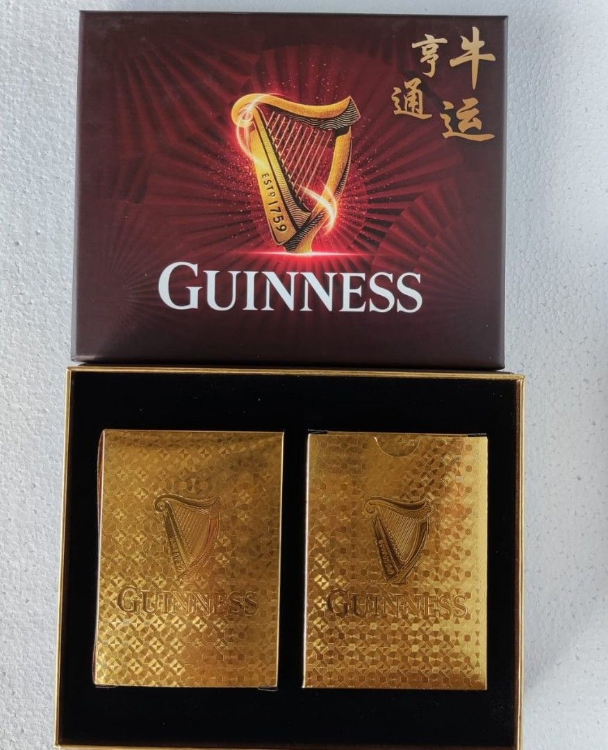 2X Guinness Golden Limited Edition Playing Cards, Video Gaming, Gaming ...