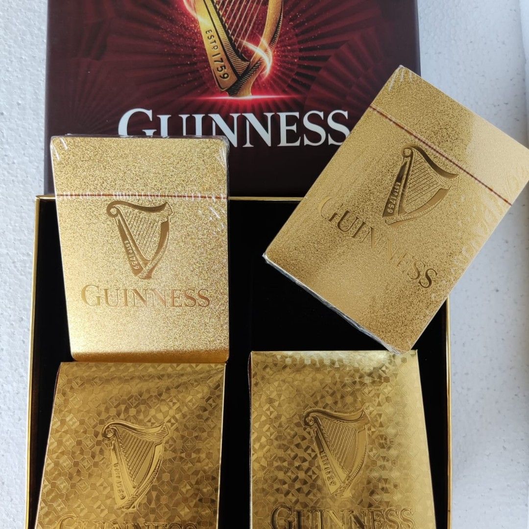 2X Guinness Golden Limited Edition Playing Cards, Video Gaming, Gaming ...