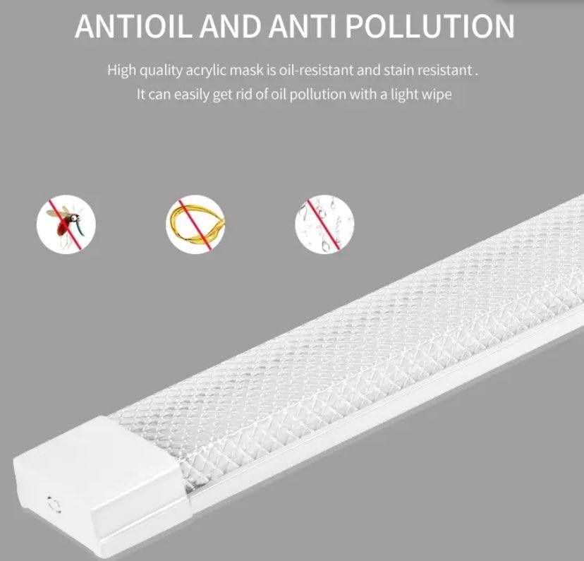 4Feet Led Batten Flat Light Tube Dust Proof Fixture 70 / 50W Daylight ...
