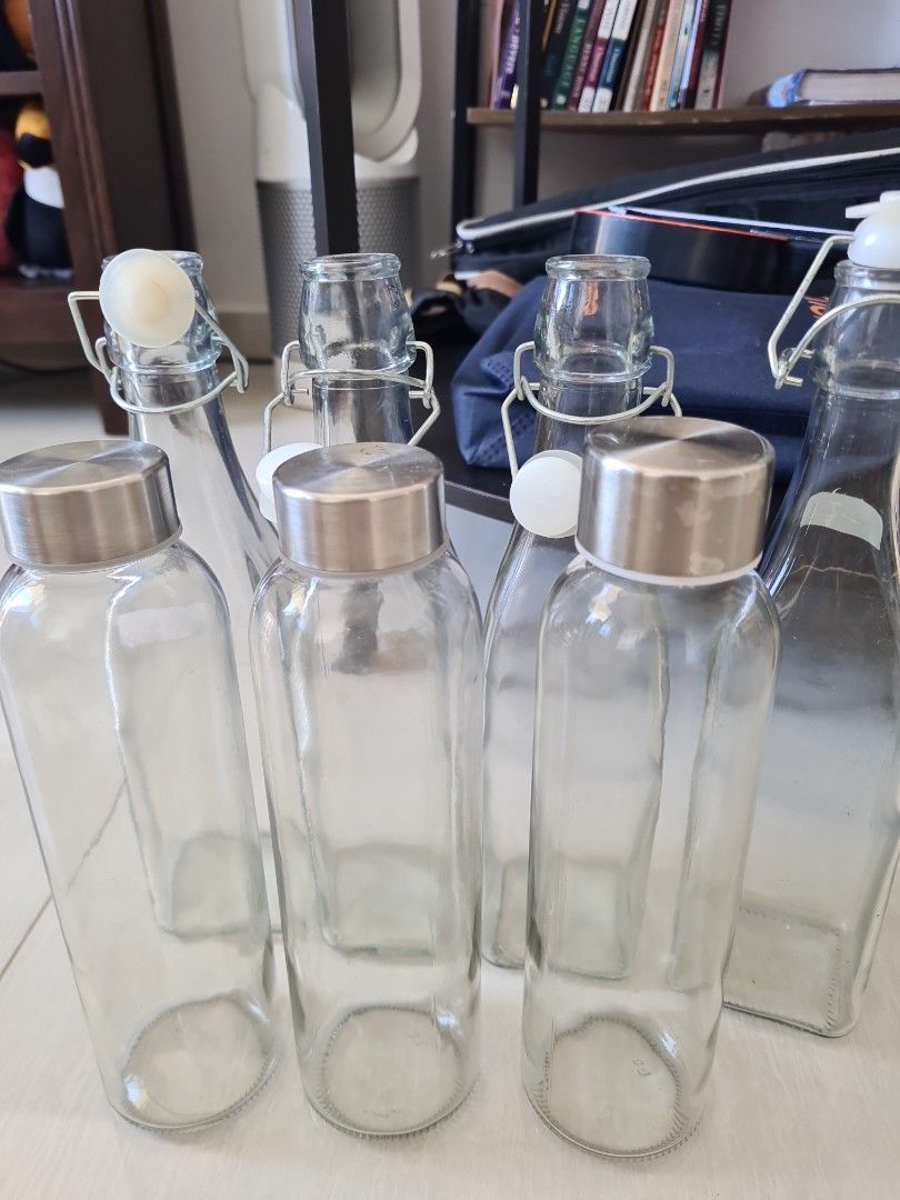 500ml CottonOn Typo Glass Bottles, Furniture & Home Living, Kitchenware ...