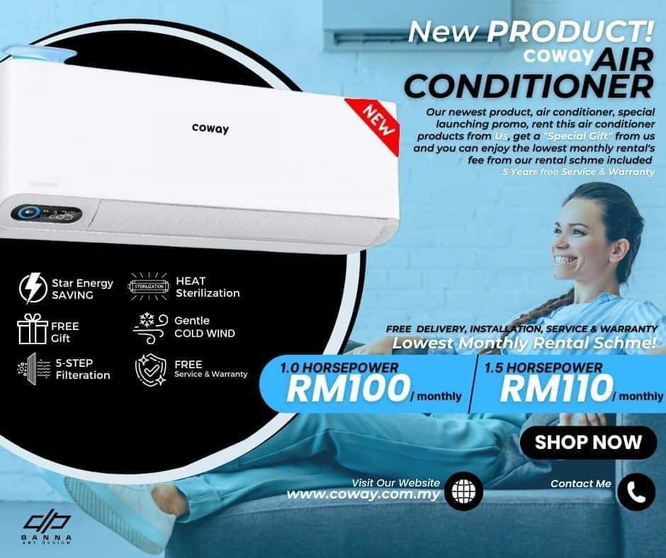 Aircond coway 1.0hp/1.5hp, TV & Home Appliances, Air Conditioners ...