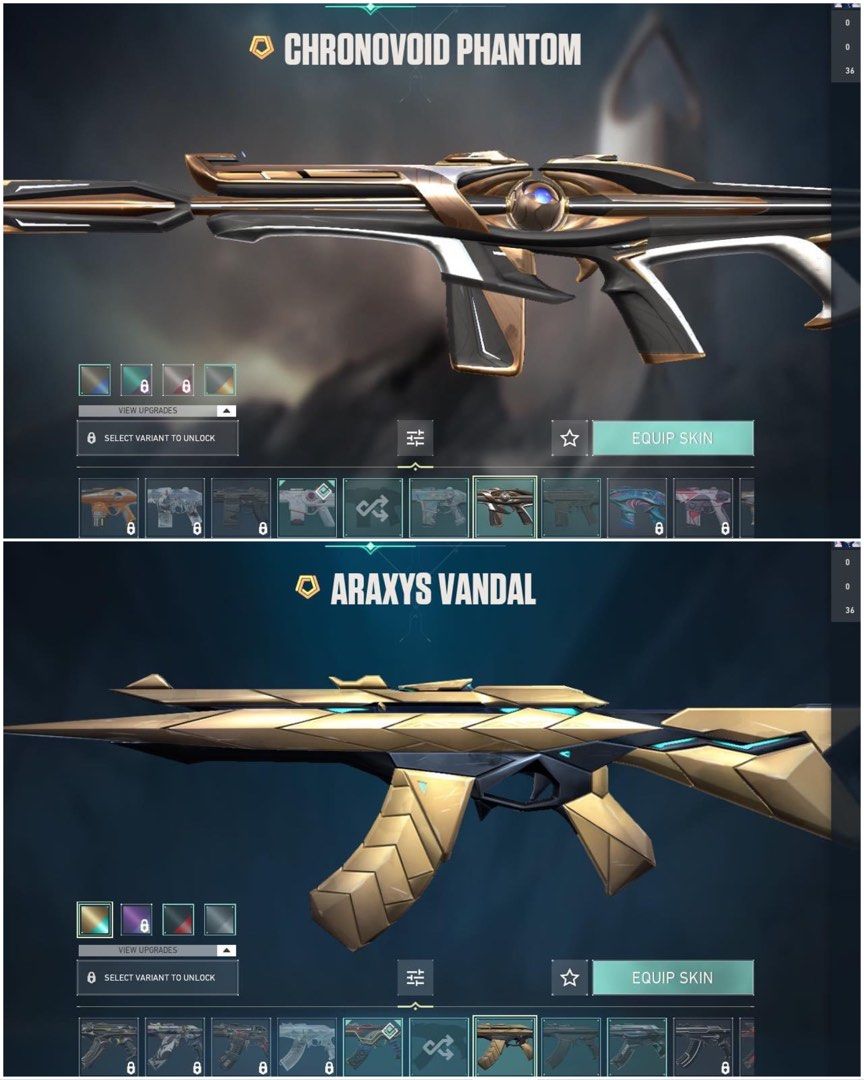 ARAXYS VANDAL+CHRONOVOID PHANTOM, 10 PREMIUM VALORANT ACCOUNT#124, Video Gaming, Gaming ...