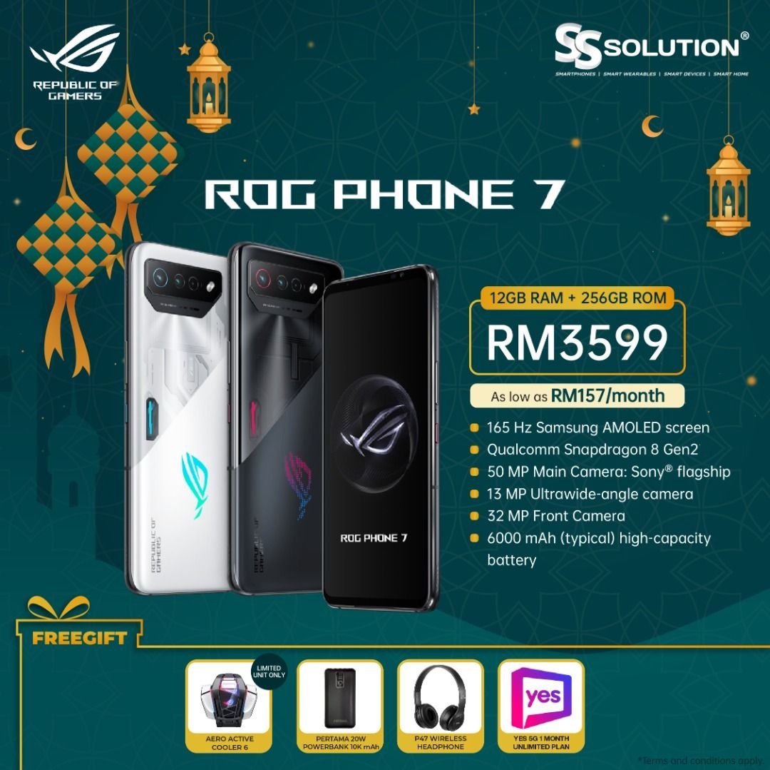 ASUS ROG 7 5G 12+256GB | 6.78 INCH AMOLED 165Hz DISPLAY | s.dragon 8 ...