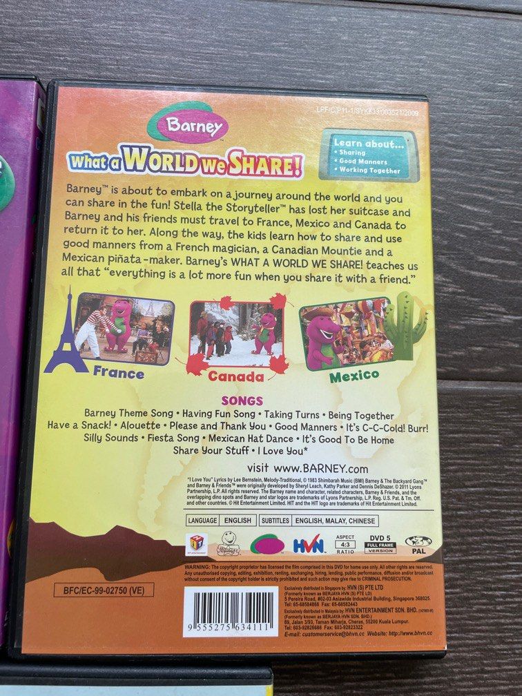 Barney DVD, Hobbies & Toys, Music & Media, CDs & DVDs on Carousell
