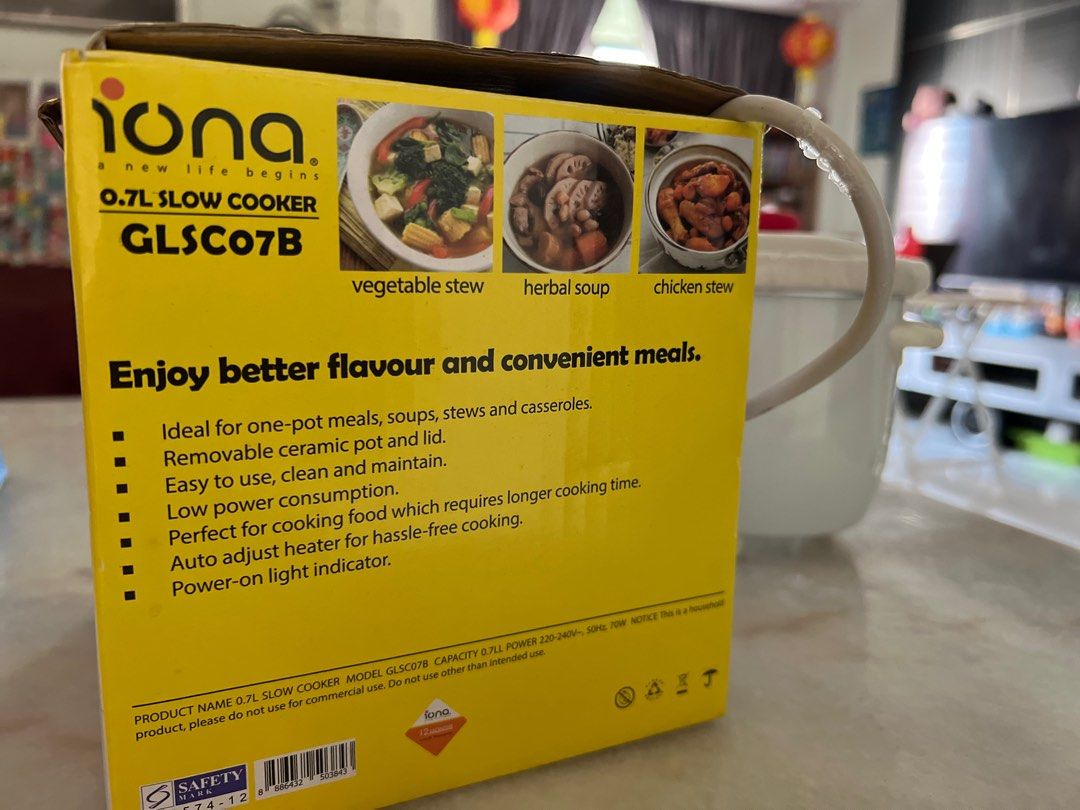 Brand New Iona 0.7L slow cooker, TV & Home Appliances, Kitchen ...