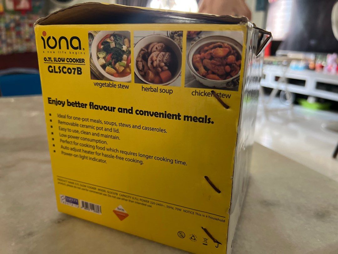 Brand New Iona 0.7L slow cooker, TV & Home Appliances, Kitchen ...