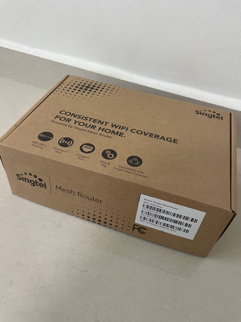 Brand new SingTel Mesh router, Computers & Tech, Parts & Accessories ...