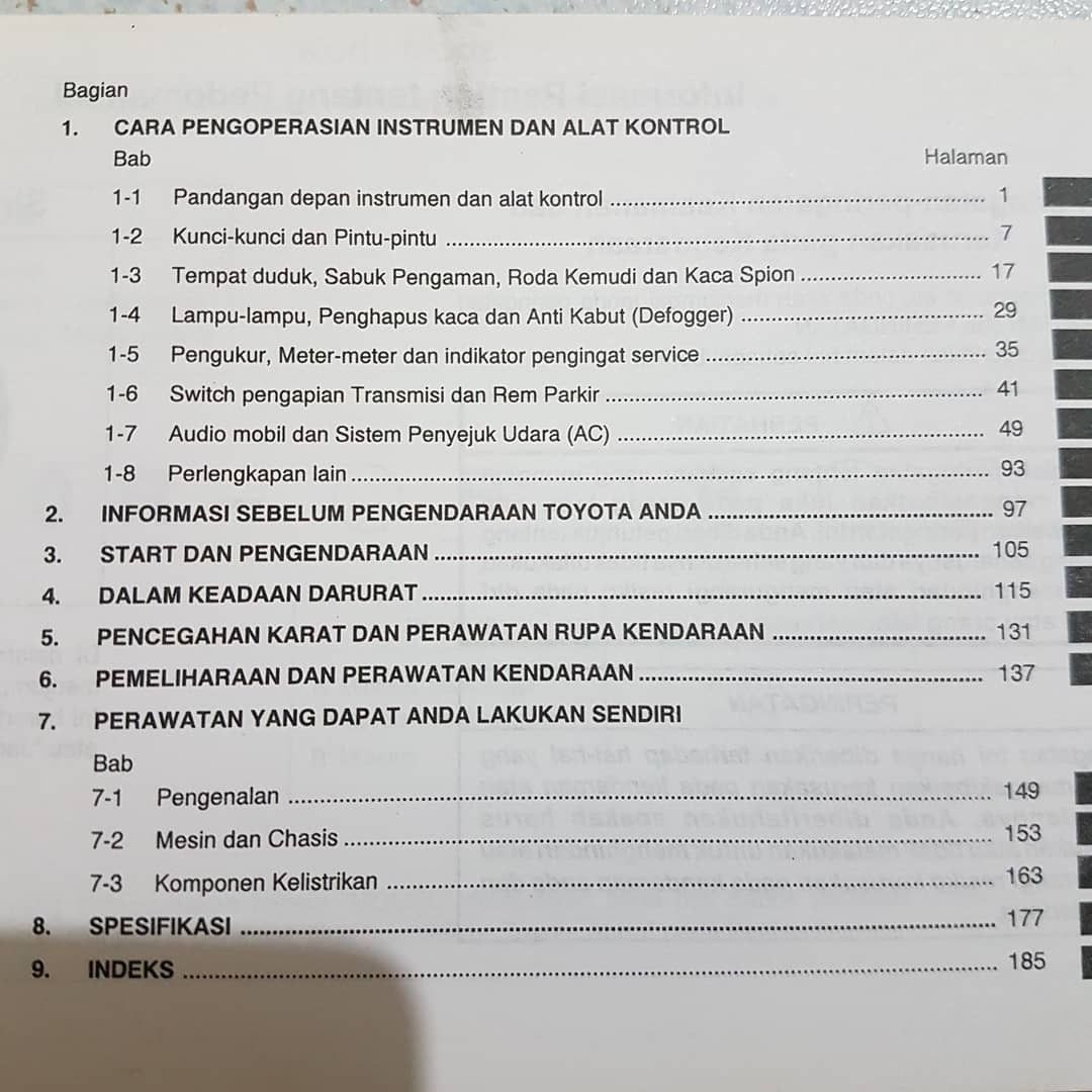 Buku manual book Pedoman Pemilik Kijang jadul cetakan 1996, Buku & Alat ...