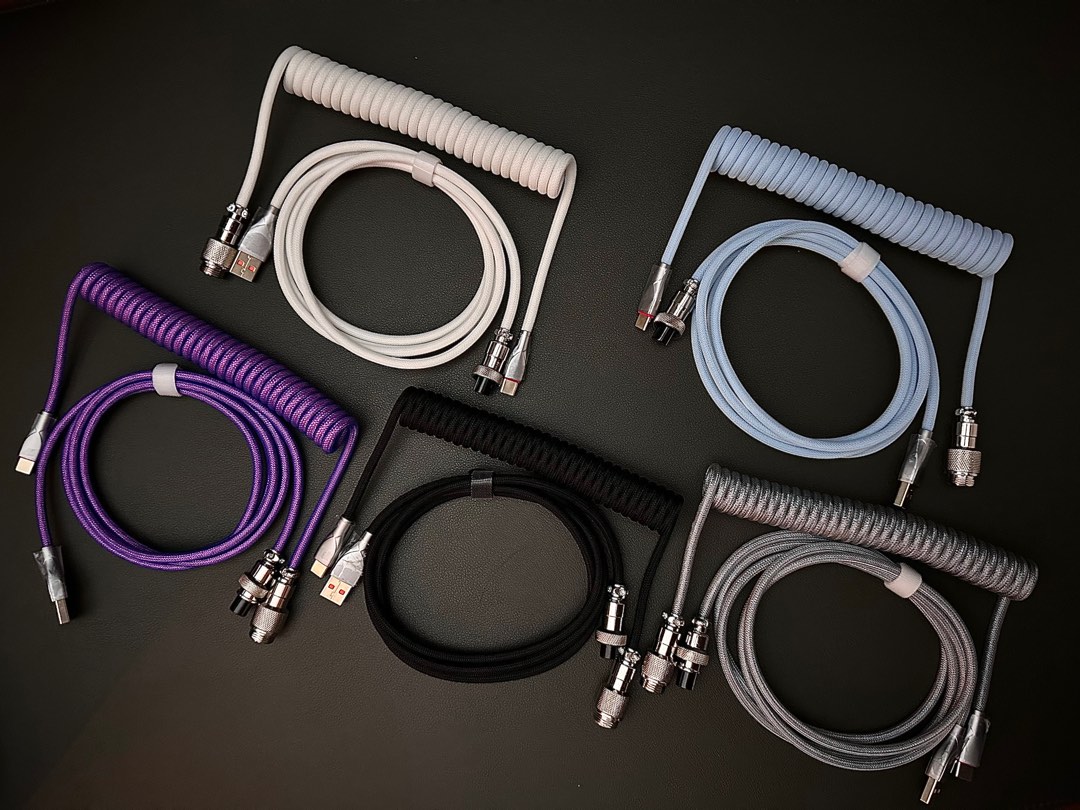 Nylon Braid Spring Spiral Curly Coiled Type c Cable For Mechanical ...