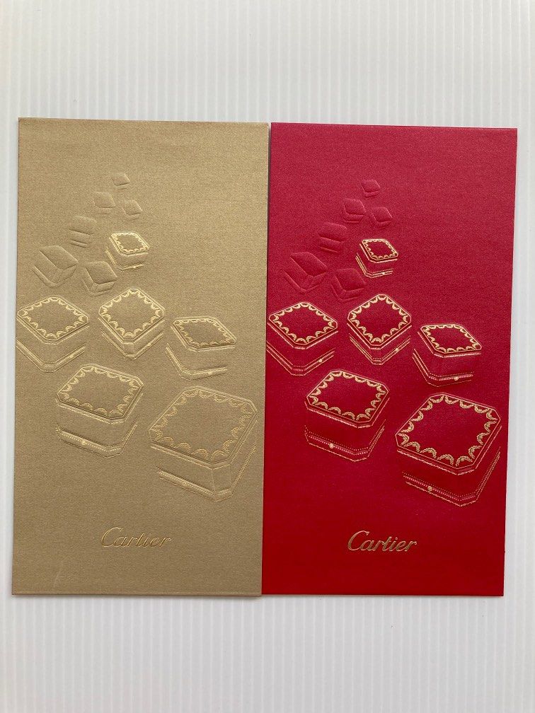 Cartier Ang Pow / Red Packet - 4 pcs, Hobbies & Toys, Stationery ...