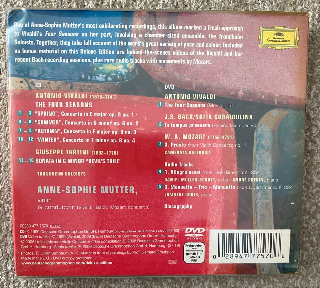 CD: classical - Anne Sophie Mutter Vivaldi Le Quattro Stagioni The Four ...
