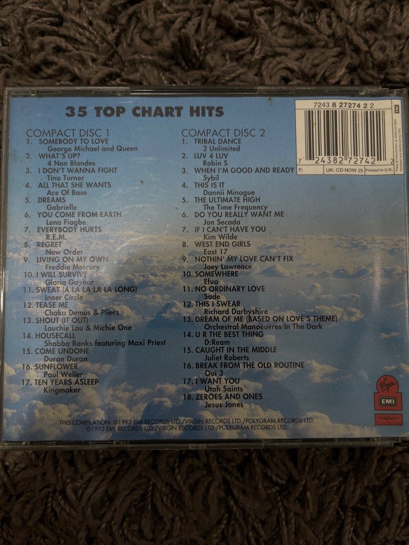 CD- NOW 25 (1993) compilations Album, Hobbies & Toys, Music & Media ...