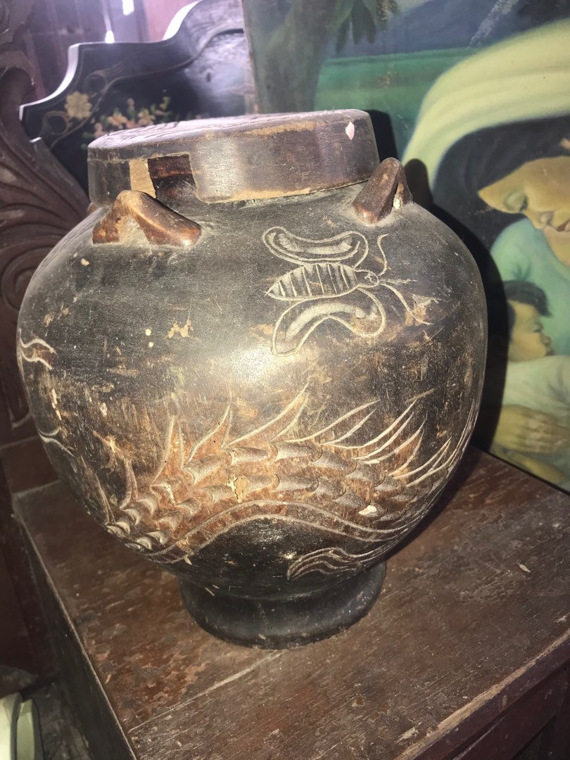 Century old wood jar on Carousell Century old wood jar on Carousell