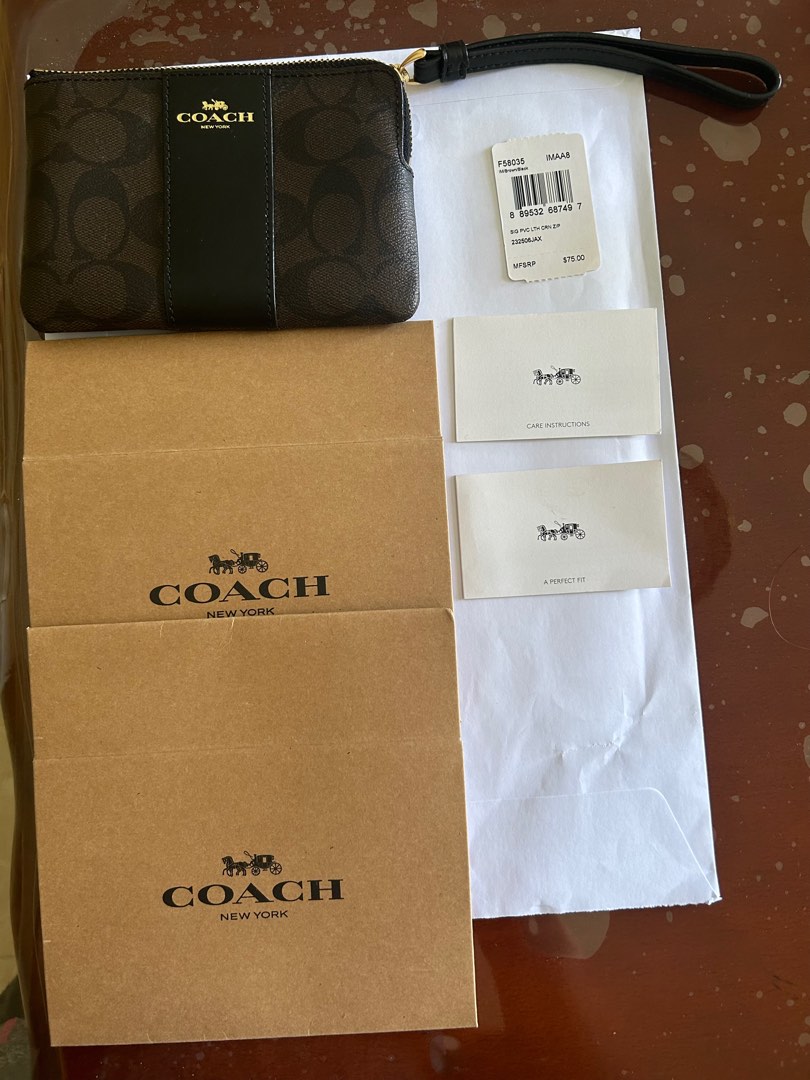 Coach pouch, Luxury, Bags & Wallets on Carousell