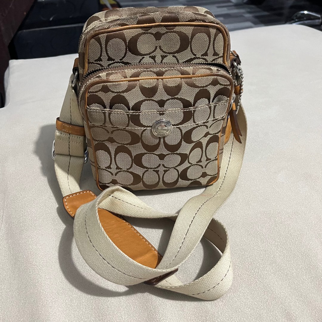 Coach sling canvas vintage, Luxury, Bags & Wallets on Carousell