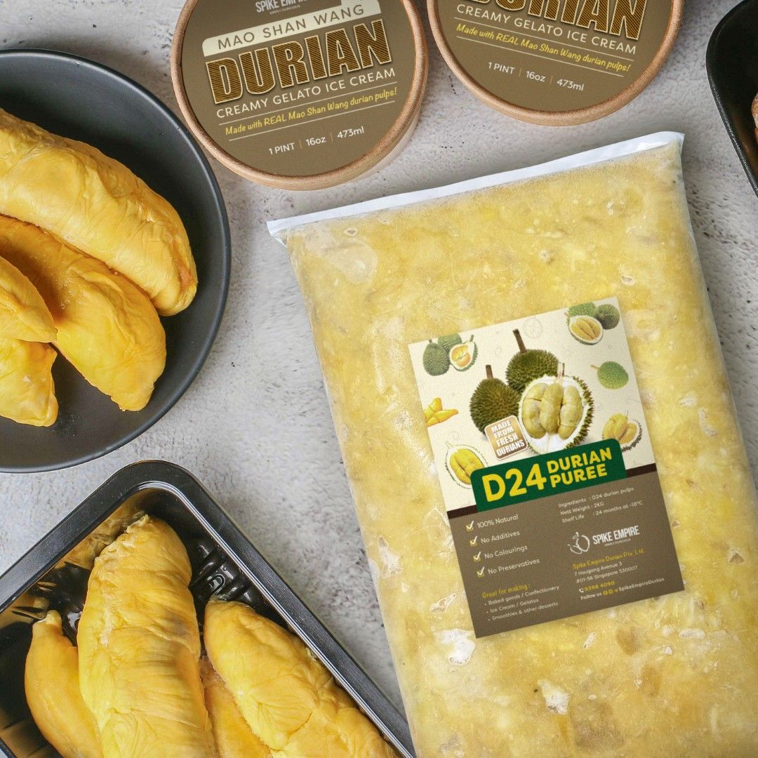 D24 Durian Puree (2KG), Food & Drinks, Fresh Produce on Carousell