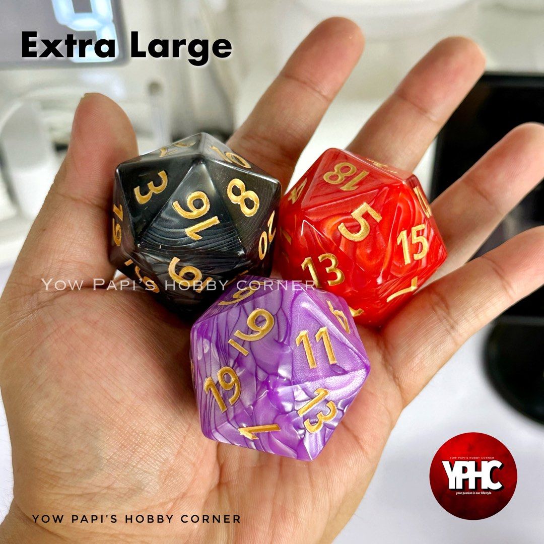 D2 ACRYLIC DICE BIG SIZES | DND | MTG | BOARD GAMES on Carousell