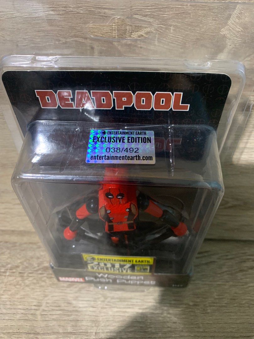 DEADPOOL (Wooden Push Puppet) on Carousell