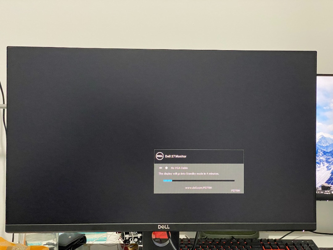 Dell 27 inch monitor P2719H, Full HD, IPS, with original power cable ...