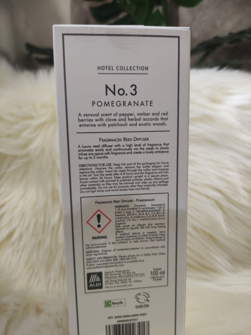 Aldi UK Hotel Collection Diffuser 100ml, Furniture & Home Living, Home ...