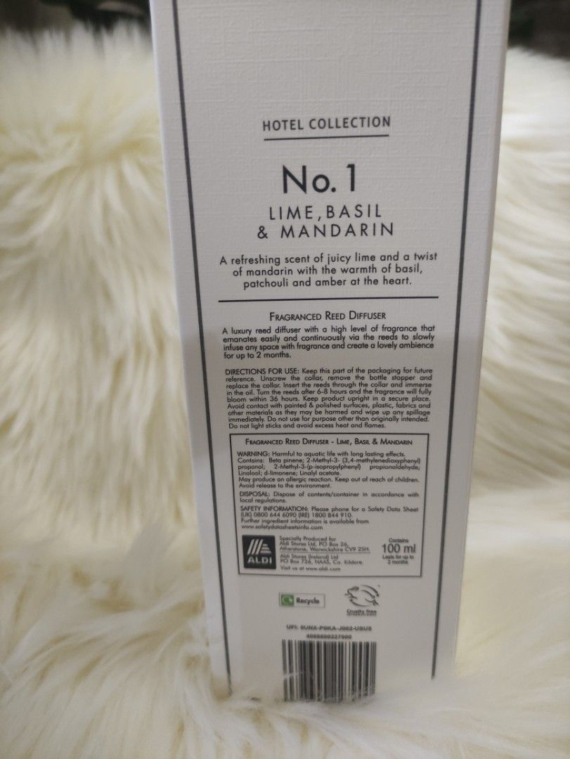 Aldi UK Hotel Collection Diffuser 100ml, Furniture & Home Living, Home ...