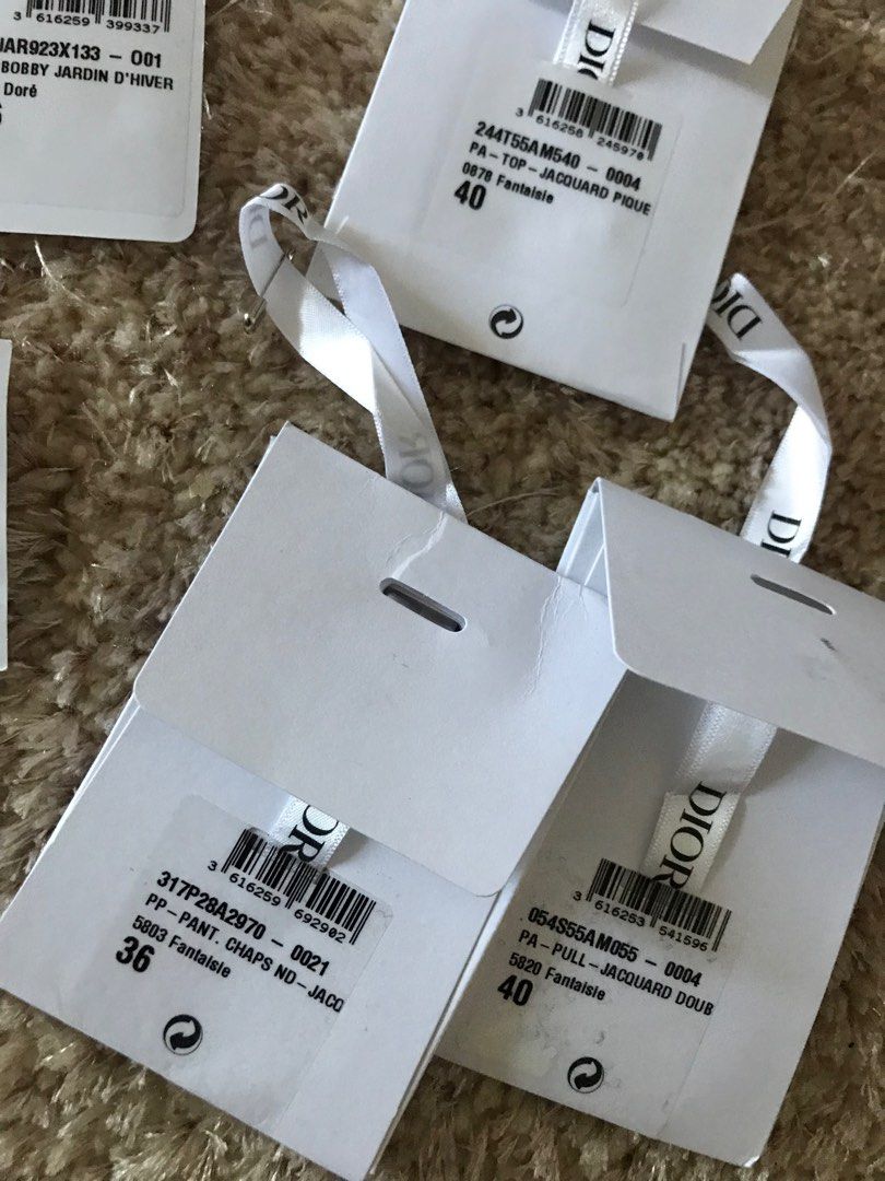 Dior tag proce tag label card booklet baju tas bag dll harga satuan new ...