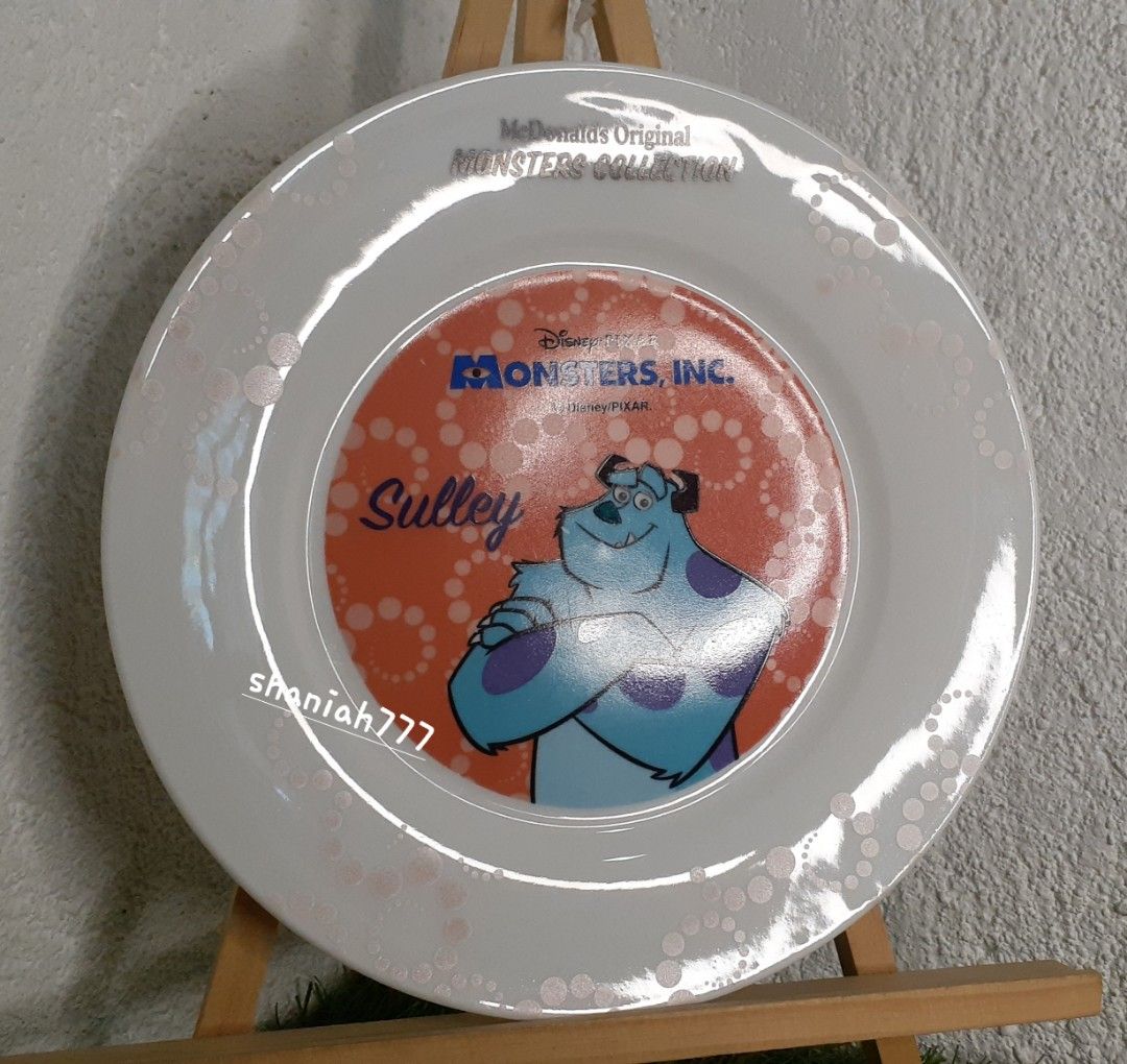 DISNEY Pixar SULLY Mc Donald's Original Monsters Inc.Collection Plate ...