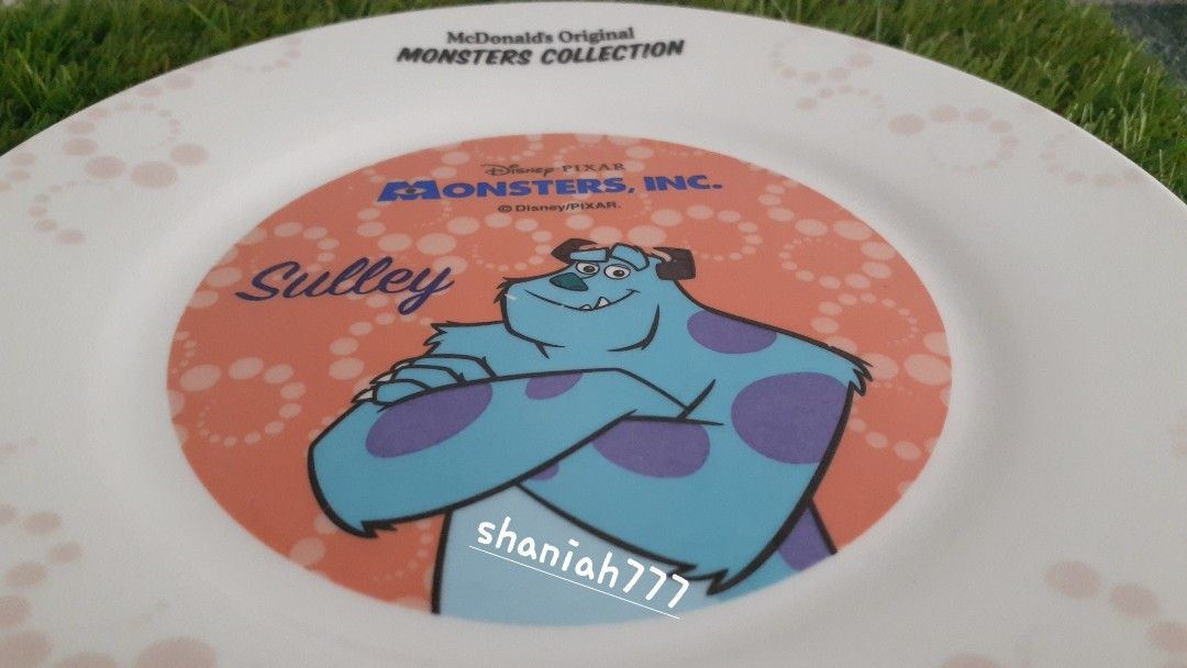 DISNEY Pixar SULLY Mc Donald's Original Monsters Inc.Collection Plate ...