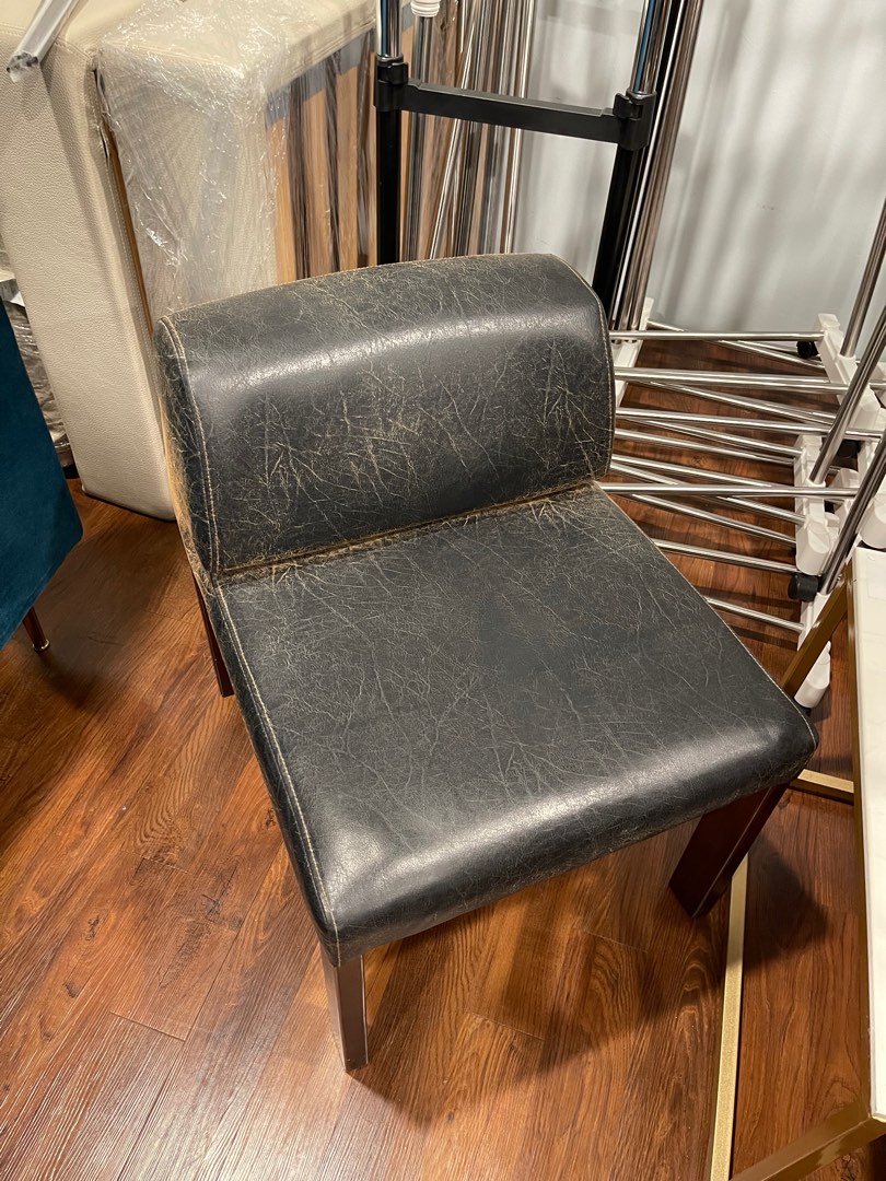 distressed leather look chair, Furniture & Home Living, Furniture ...