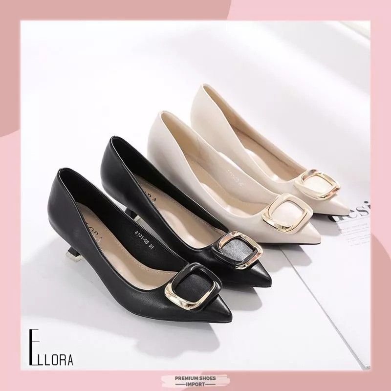 ELLORA sepatu kerja high heels on Carousell