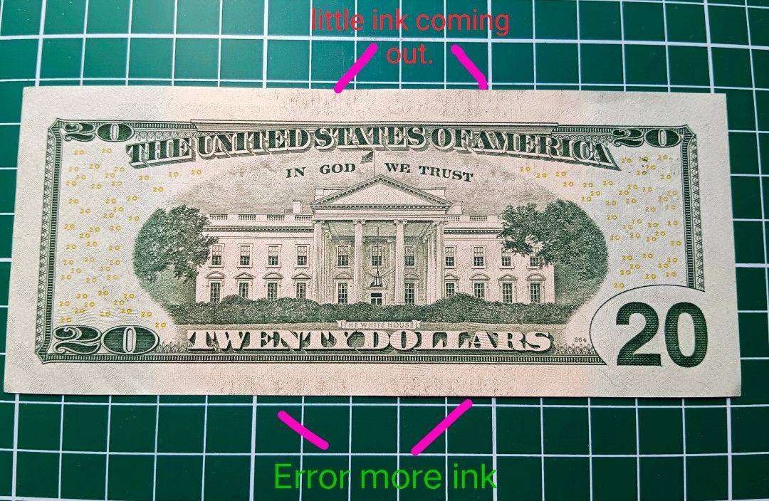 Error Printed is More Ink Coming Out USD 2013 The United States of ...