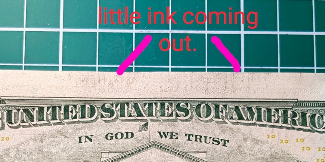 Error Printed is More Ink Coming Out USD 2013 The United States of ...