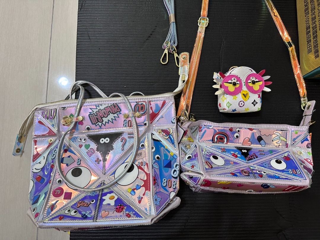 eye theme 鐳射 雷射包 變形包 輕量包 百變包 類似三宅包, 她的時尚, 包包、錢包, 腰包、胸包在旋轉拍賣